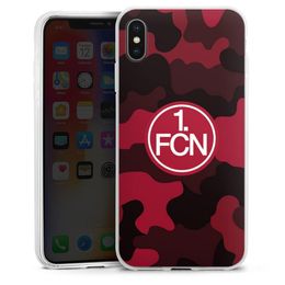 DeinDesign iPhone Xs Max Handy Silikon H&uuml;lle Case transparent Handyh&uuml;lle Logo 1. Fcn 1. Fc N&uuml;rnberg Silikon Case