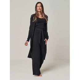You Look Perfect Loungewear 'LOUNGEWEAR SET - Cardigan Blossom & Top Blossom & Pants Bailey' female Black size XL