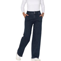 Damen Jeans mit weitem Bein dark blue, Größe 40