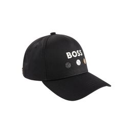 Baseball Cap BOSS "Zed BOSS Open25", Herren, schwarz (schwarz 001), Twill, Baumwolle, bedruckt, Caps, mit Tennis Details