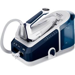 Braun Dampfbügelstation "CareStyle 7 Pro IS 7282 BL - 8,0 bar, 600 g Dampfstoß, 2,0 l Tank", weiß (weiß, blau), Dampfbügelstationen, 180 g Dampfmenge, EloxalPlus Bügelsohle, Ultimate FastClean Entkalkung