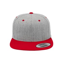 Flexfit Damen Flex Cap "Flexfit Unisex Classic Snapback 2-Tone"heather, rot, unifarben, 80% Polyacryl, 20% Wolle, Caps