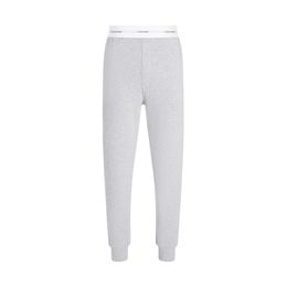 Sweathose "JOGGER", Herren, Gr. L (52), N-Gr, grau (medium grau heather), Sweatware, Obermaterial: 98% Baumwolle, 2% Polyester, Calvin Klein Underwear, Basic normal, Hosen, mit Logo-Elastikbund