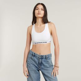 G-Star Raw Bralette G-STAR, Damen, Gr. XL (42), N-Gr, weiß, Jersey, Obermaterial: 95% Baumwolle, 5% Elasthan, BHs