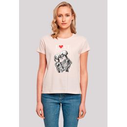 T-Shirt F4NT4STIC "Love is all you need", Damen, Gr. L, pink, Obermaterial: 100% Baumwolle, oversize, Rundhals, ohne B&uuml;ndchen, Shirts T-Shirt, Premium Qualit&auml;t