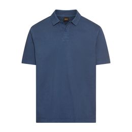 Poloshirt BOSS Orange "Pe__Dye", Herren, Gr. M, blau (open blau466), Jersey, Obermaterial: 100% Baumwolle, regular fit, hoch geschlossener Ausschnitt, eingesetzt eingefasste Kante, Shirts, mit Polokragen