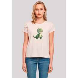 F4NT4STIC Damen T-Shirt "S&uuml;&szlig;er gr&uuml;ner Dino"pink, Gr. S, Obermaterial: 100% Baumwolle, Shirts, Premium Qualit&auml;t