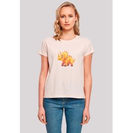 T-Shirt F4NT4STIC "S&uuml;&szlig;er Triceratops Dinosaurier", Damen, Gr. L, pink, Obermaterial: 100% Baumwolle, oversize, Rundhals, ohne B&uuml;ndchen, Shirts T-Shirt, Premium Qualit&auml;t