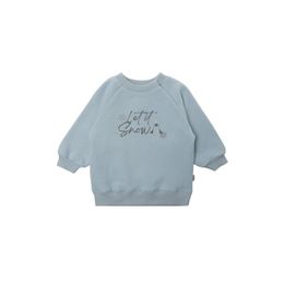 Sweatshirt Liliput "let it Snow", M&auml;dchen, Gr. 86/92, blau (hellblau), 80% Baumwolle, 20% Polyester, bedruckt, normal, Rundhals, Sweatshirts Sweatshirt, mit Rundhalsausschnitt