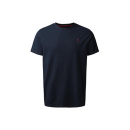 Kurzarmhemd MCS "MCS T-shirt Texas", Herren, Gr. L, Normalgrößen, schwarz sapphire, Obermaterial: 100% Baumwolle, Hemden