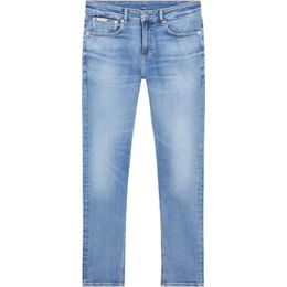 Skinny-fit-Jeans "PLUS SKINNY", Herren, Gr. 42, L&auml;nge 34, blau (denim light), Denim/Jeans, Obermaterial: 94% Baumwolle, 4% Elastomultiester, 2% Elasthan, Calvin Klein Jeans Plus, unifarben, skinny fit kn&ouml;chellang, Jeans, in gro&szlig;en Gr&ouml;&szlig;en