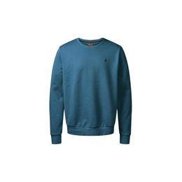 Rundhalspullover MCS "MCS sweatshirt Skyler", Herren, Gr. L, ensign blau, Obermaterial: 55% Leinen, 45% Viskose, Pullover