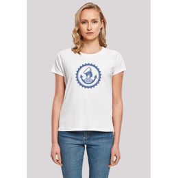 T-Shirt F4NT4STIC "Knut und Jan Hamburg", Damen, Gr. L, wei&szlig;, Obermaterial: 100% Baumwolle, oversize, Rundhals, ohne B&uuml;ndchen, Shirts T-Shirt, Print