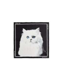 K by KARL LAGERFELD Karl Lagerfeld Schal 'IKON CHOUPETTE' Damen Gr&ouml;&szlig;e One Size schwarz / wei&szlig;