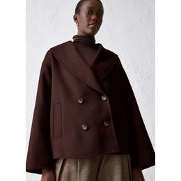 bonprix Oversize Jacke aus weichem Woll-Mix, braun, Gr.44, stilvolle Woll-Jacke in sch&ouml;ner Premium-Qualit&auml;t, aus Wolle