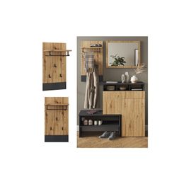 VICCO Wandgarderobe Selena Eiche Anthrazit 44 x 83 cm