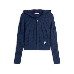 Tommy Hilfiger Strickjacke Damen Gr&ouml;&szlig;e L navy / wei&szlig;