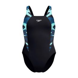 Speedo Sportbadeanzug 'Hyperboom Splice' Damen Größe M türkis / petrol / schwarz