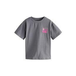 next T-Shirt M&auml;dchen Gr&ouml;&szlig;e 158 grau / pink / schwarz
