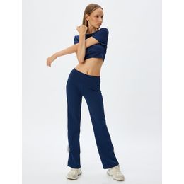 KOTON Leggings Damen Größe XL navy / weiß