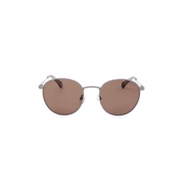Polaroid Unisex-Sonnenbrille in Silber/ Hellbraun - 64% | Größe 51 | Brillen-herren