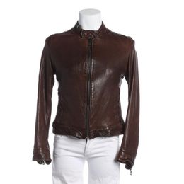 Dolce & Gabbana DOLCE & GABBANA Lederjacke / Ledermantel Damen Gr&ouml;&szlig;e M Second Hand braun
