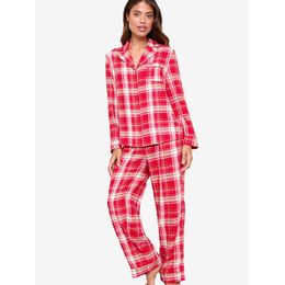 Lipsy Pyjama Damen Gr&ouml;&szlig;e XS zitrone / cranberry / hellrot / wei&szlig; Winterkleid