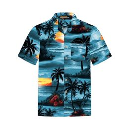 Hawaiihemdshop.de Button Up Shirt 'Hawaiihemd Day on Hawaii' male Blue size S