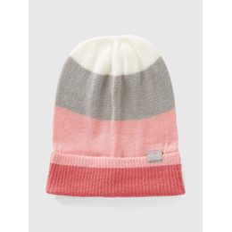 Benetton Beanie in Grau/ Rosa - 74% | Gr&ouml;&szlig;e 130 | Kindermuetzen