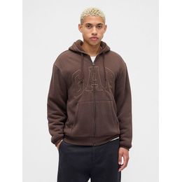 GAP Sweatjacke in Braun - 55% | Größe XL | Herren-sweatshirts-jacken