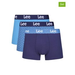 LEE Underwear 3er-Set: Boxershorts "Laver" in Blau/ Dunkelblau - 52% | Größe XL | Herren-waesche