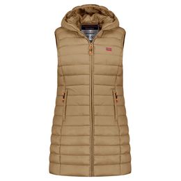Geographical Norway Steppweste "Vatikolor" in Hellbraun - 72% | Gr&ouml;&szlig;e XL | Damenjacken