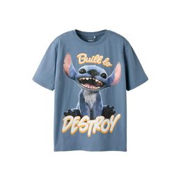 name it T-Shirt 'NKMNILA STITCH' Jungen Größe 110 taubenblau / orange / rosa / weiß