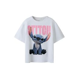 name it T-Shirt 'NKFNIBUS STITCH' M&auml;dchen Gr&ouml;&szlig;e 110 indigo / rosa / wei&szlig;