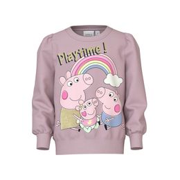 name it Sweatshirt 'NMFNori Peppa' M&auml;dchen Gr&ouml;&szlig;e 80 hellbeige / hellblau / pastellgelb / flieder / rosa