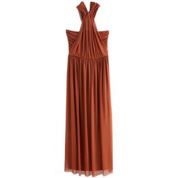 Next Kleid Damen Gr&ouml;&szlig;e 32 rostbraun Sommerkleid