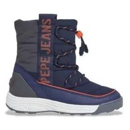 Pepe Jeans f&uuml;r Frauen/M&auml;dchen. PBS500001 Jarvis Wasserfall-Stiefelette navy (33), Wohnung, Schn&uuml;rsenkel, L&auml;ssig, Marine, Kinderbekleidung