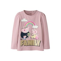 name it Shirt 'NMFNora Peppa' M&auml;dchen Gr&ouml;&szlig;e 122/128 gold / mauve / pink / wei&szlig;