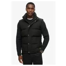 Superdry f&uuml;r Herren. M5012151A Weste ohne Kapuze Everest schwarz (S), L&auml;ssig, Nachhaltig, Recyceltes Nylon