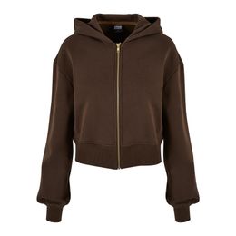 Urban Classics Zip-Up Hoodie female size XXXL Chocolate