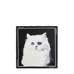 K by KARL LAGERFELD Karl Lagerfeld Tuch 'IKON CHOUPETTE' Damen Gr&ouml;&szlig;e One Size schwarz / wei&szlig;