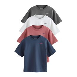 next T-Shirt Jungen Gr&ouml;&szlig;e 110 navy / grau / himbeer / wei&szlig;