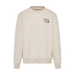 Funky Buddha Sweatshirt Herren Gr&ouml;&szlig;e L creme / camel / dunkelgrau