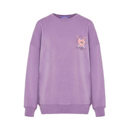 Funky Buddha Sweatshirt Damen Gr&ouml;&szlig;e M orchidee / koralle / rosa / wei&szlig;