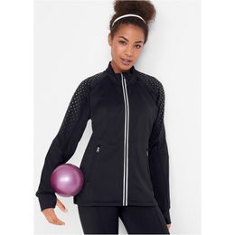 bonprix Thermo Funktionsjacke mit reflektierendem Druck, schwarz