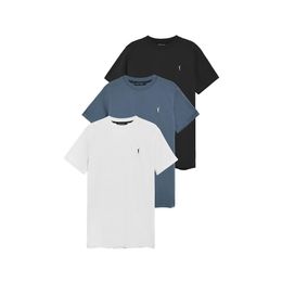 Polo Club T-Shirt Herren Größe XXL taubenblau / schwarz / offwhite