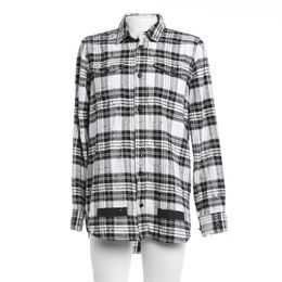 Off-White Freizeithemd / Shirt / Polohemd langarm Herren Größe S Second Hand schwarz