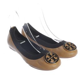 Tory Burch Halbschuhe Damen Größe 36 Second Hand hellbraun