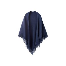 MANGO TEEN Poncho 'Montana' Damen Größe one size royalblau