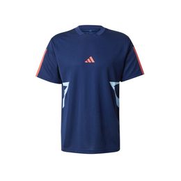 adidas Sportswear Sportshirt 'Tiro' Herren Größe S hellblau / dunkelblau / koralle